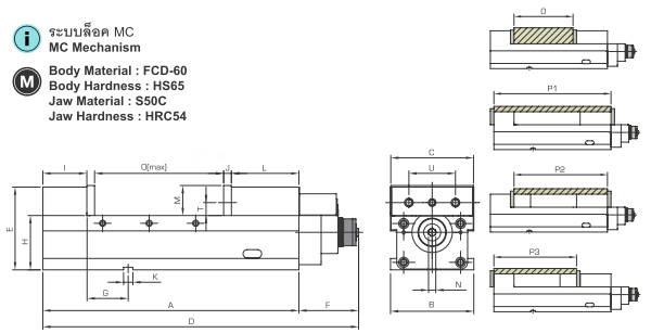 MC Power Vise - MC Power Vises high clamping force with mechanical ...