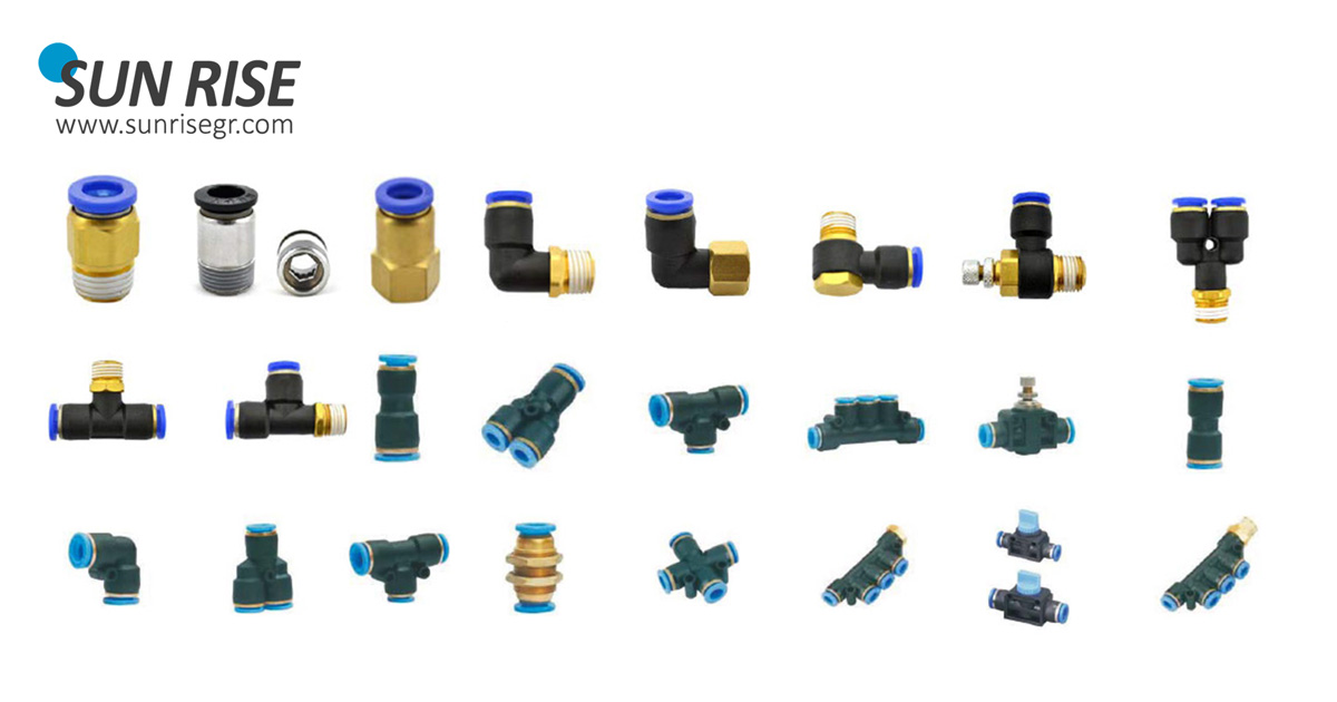 Flow Control Valve Air Fitting male thread pneumatic one touch fitting